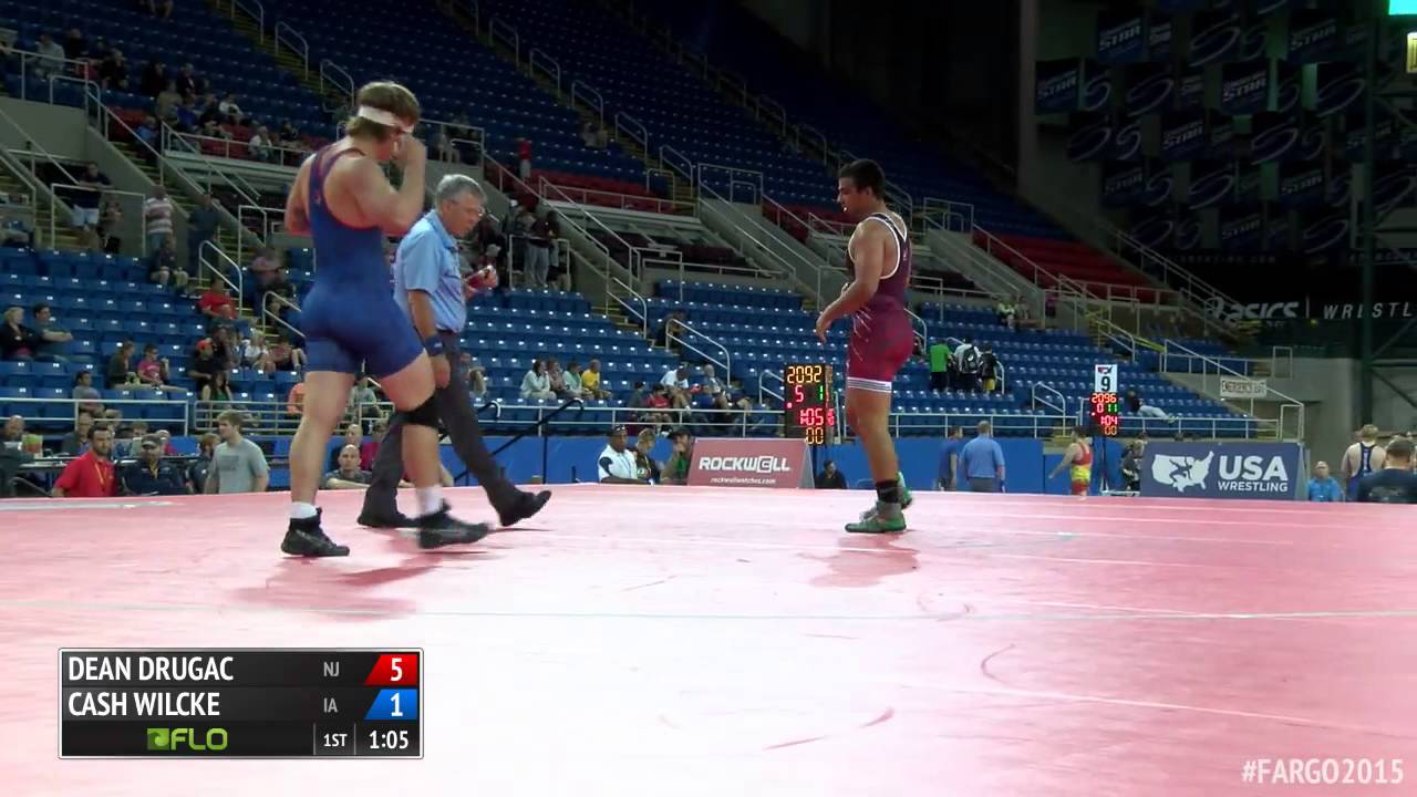 195 Cons. Round 6 - Cash Wilcke (Iowa) vs. Dean Drugac (New Jersey ...