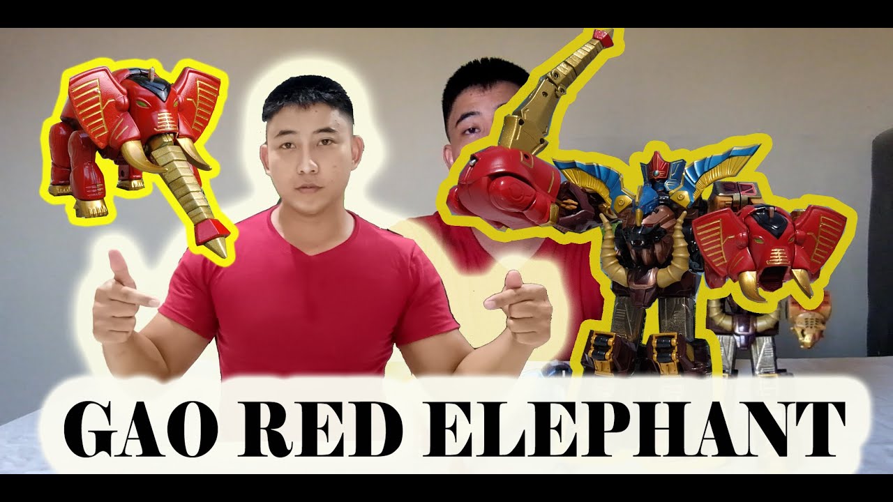 Gao Red Elephant ( power rangers wild force , gao rangers ) - YouTube
