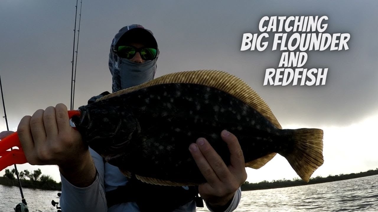 Catching Big Flounder and Red Drum (Gulf Coast Kayak Fishing) - YouTube