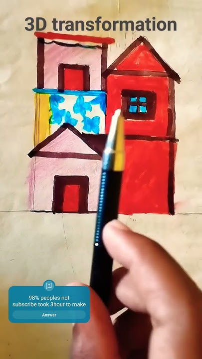 3D transformation video drawing into 3D model please subscribe - YouTube