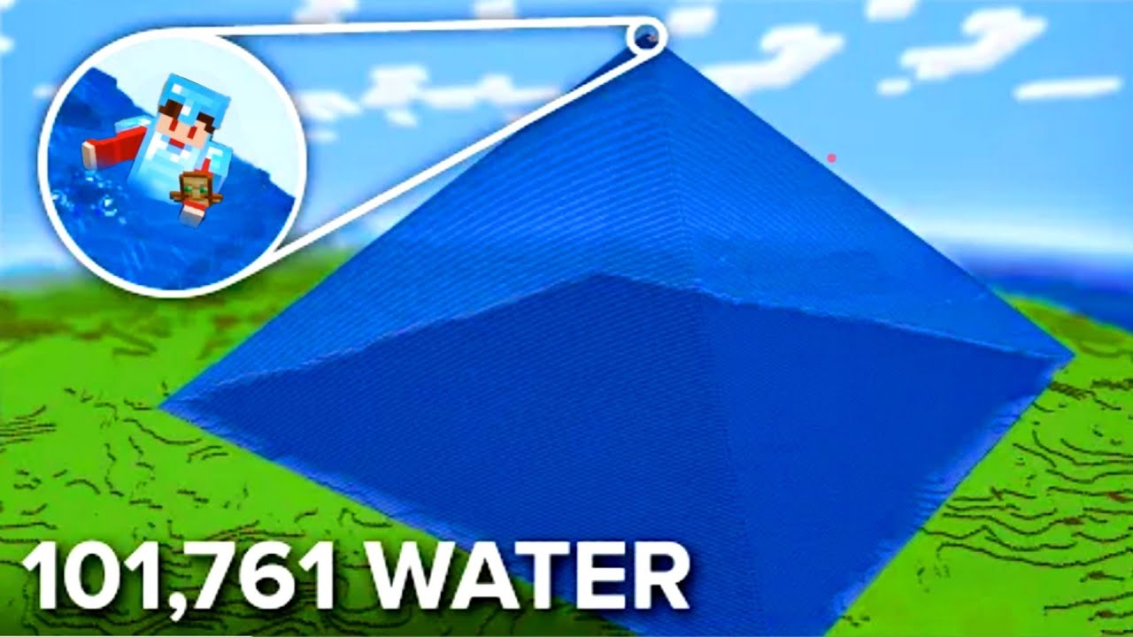 I BUILD BIGGEST WATER PIRAMID IN MINECRAFT POCKET EDITION - YouTube