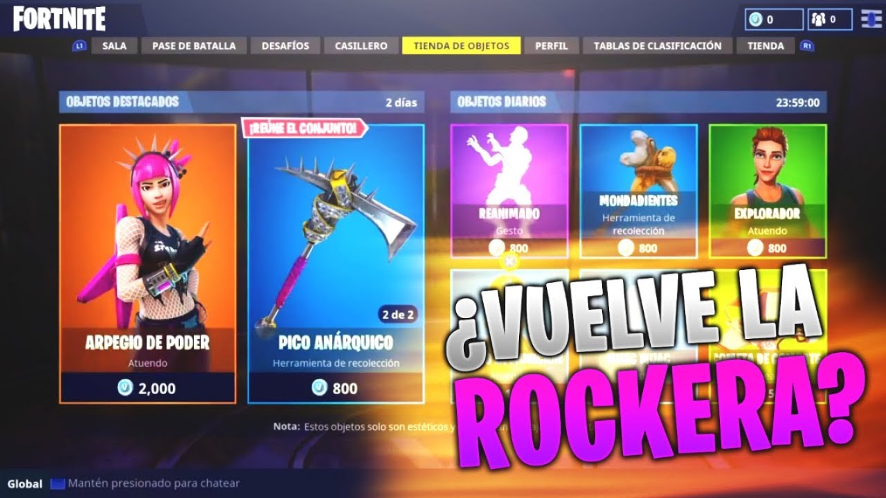 ¿SALDRÁ FINALMENTE LA SKIN DE ROCKERA!? | FORTNITE: BATTLE ROYALE ...