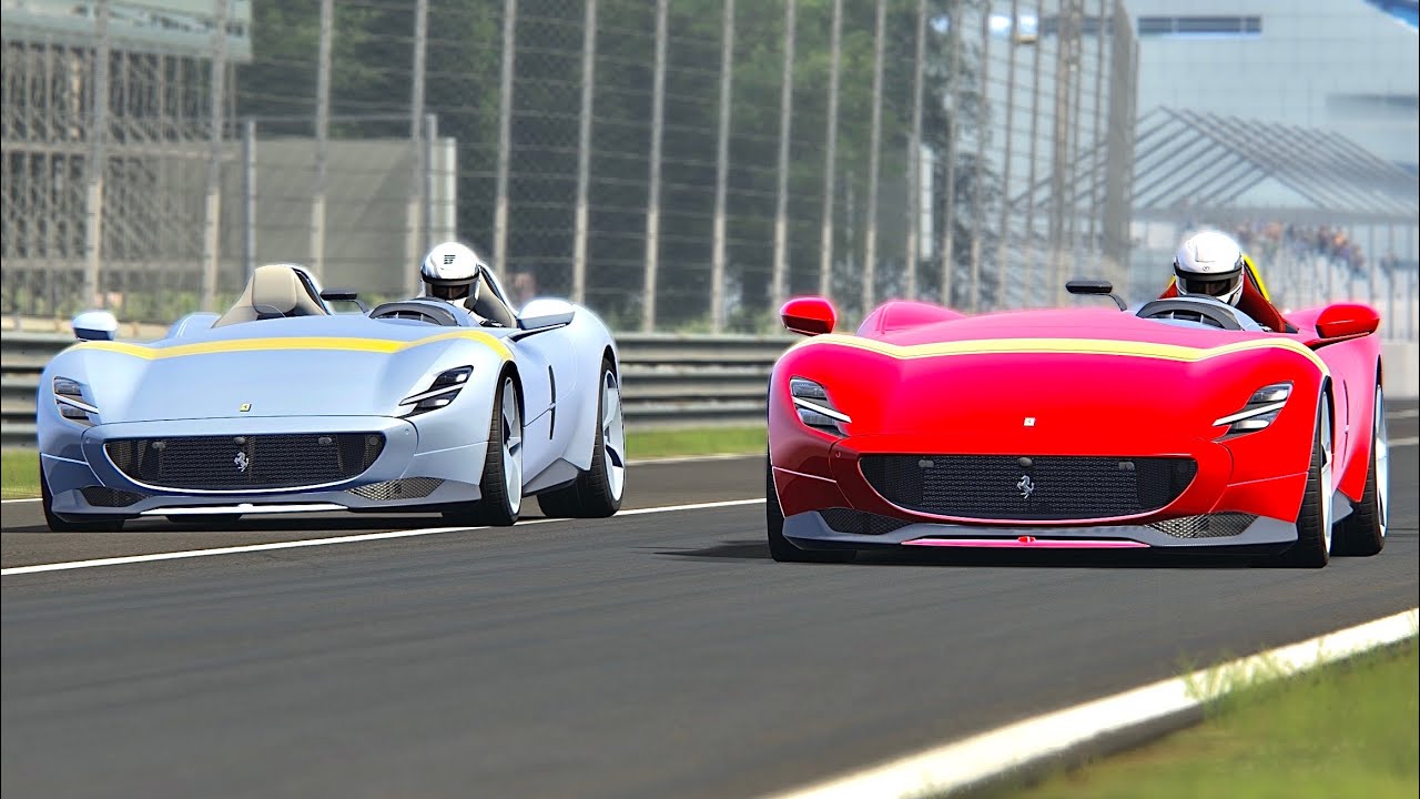 Ferrari Monza SP1 vs Ferrari Monza SP2 - Monza - YouTube
