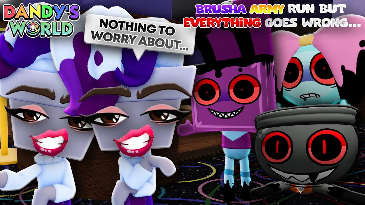 Brusha Army Run But EVERYTHING Goes Wrong... | Roblox Dandy's World ...