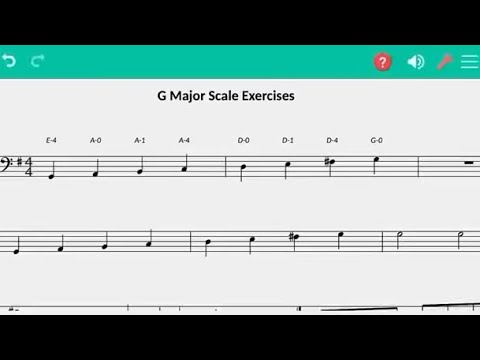 G Major Scale Exercises (Bass) - YouTube