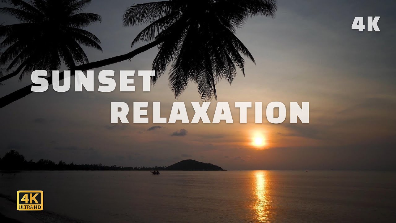 [4K] Relaxation Sunset Moment | Music for Deep Sleep - Meditation ...