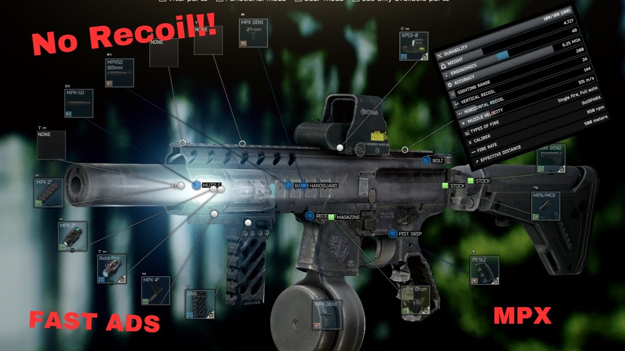 NEW MPX BUILD | Escape From Tarkov | Budget Build | No Recoil # ...