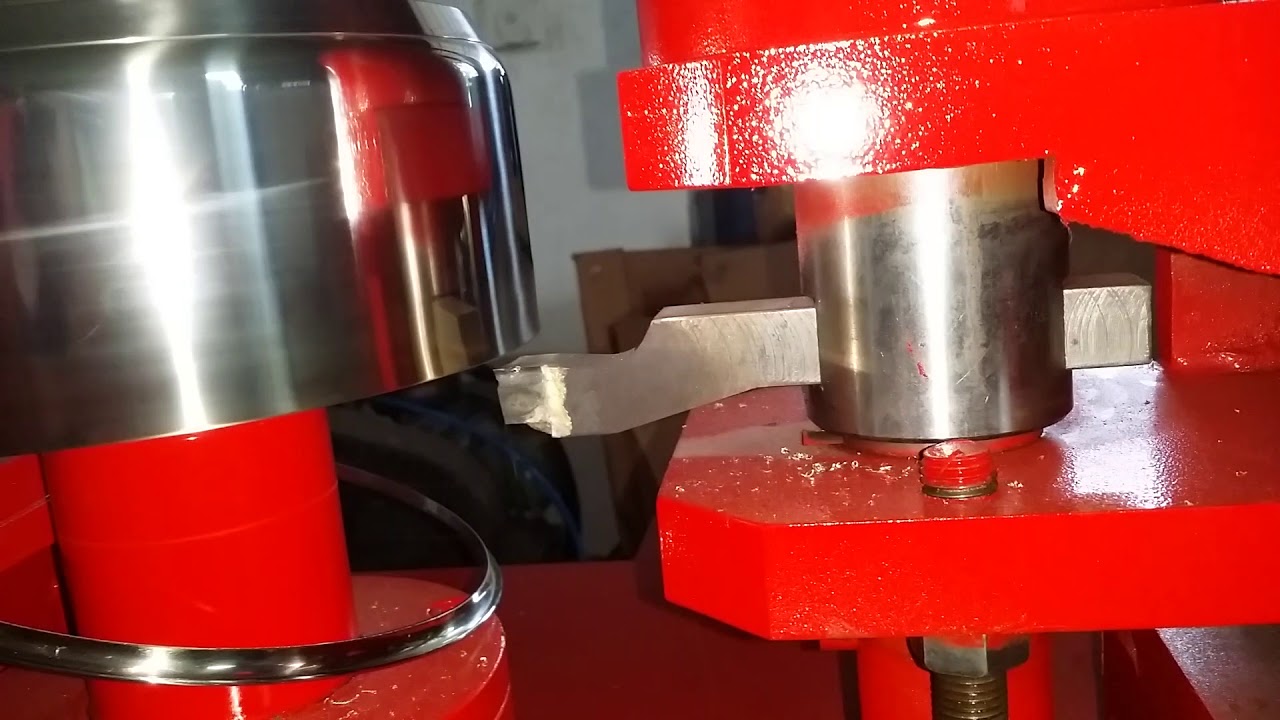 Straight edge cutting and trimming machine for cooking Utensils - YouTube