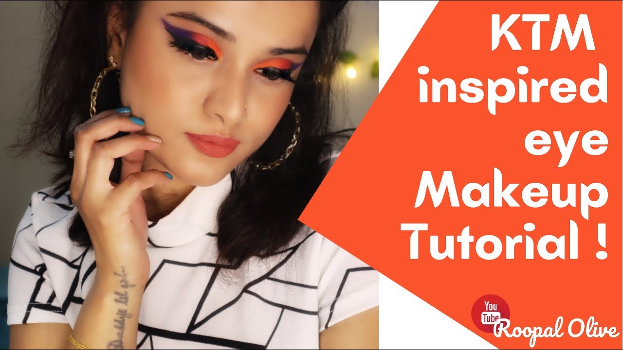 KTM inspired Eye Makeup Tutorial- Vlog 74 ! - YouTube