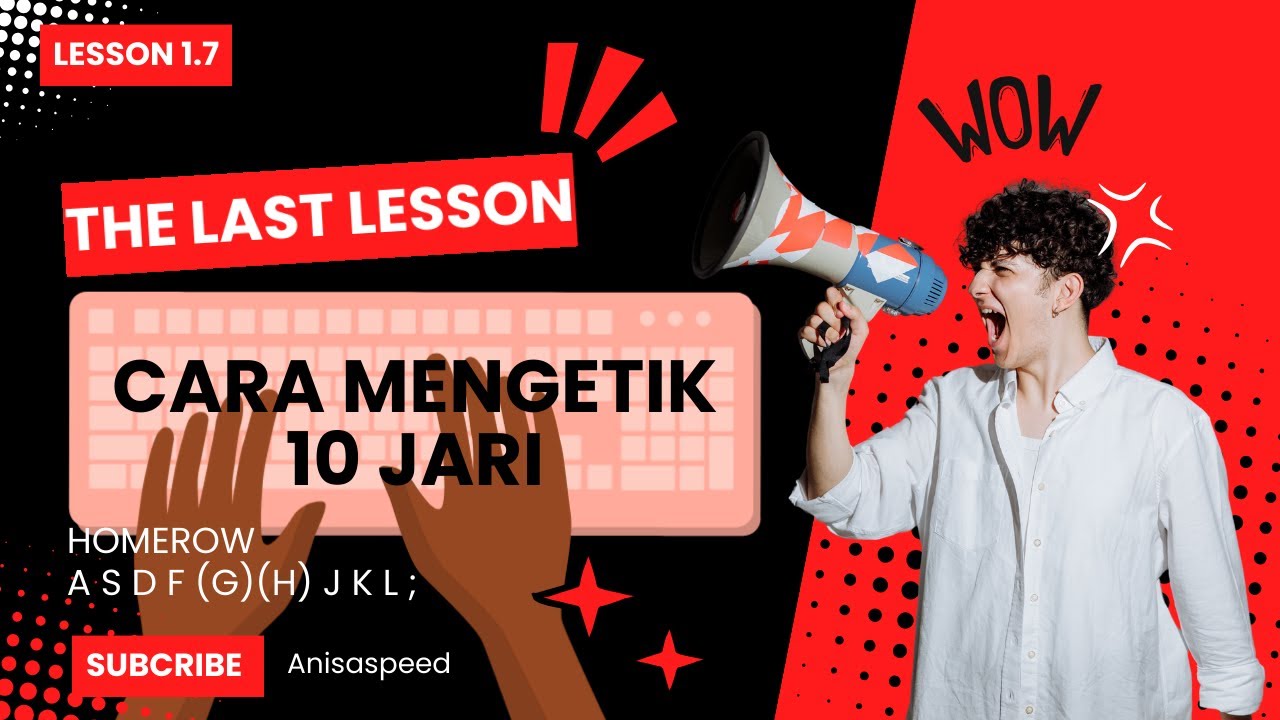 Cara mengetik 10 jari // how to type faster on the keyboard // lesson 1 ...