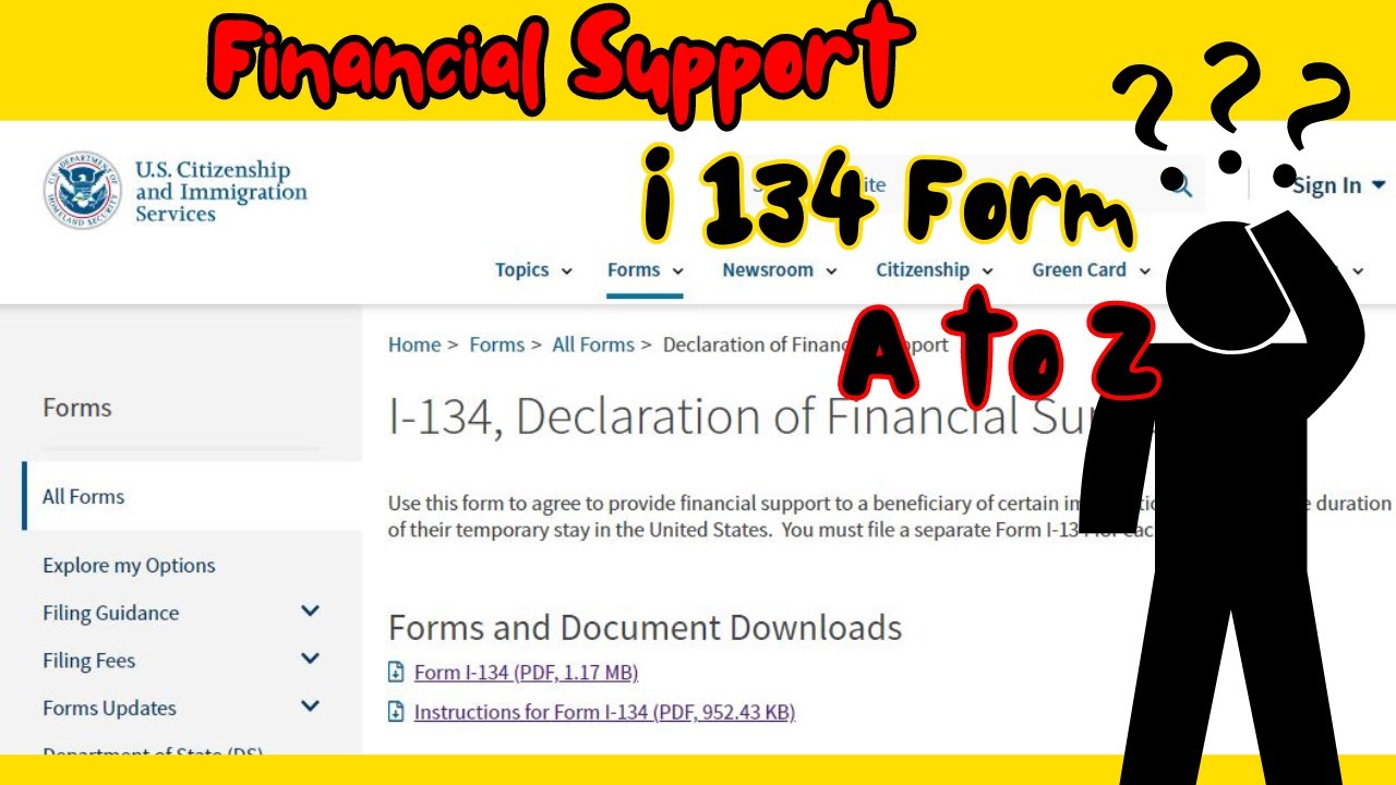 How To Fill I-134 Affidavit Support Form || ඇමරිකාවේ ස්ථිර පදිංචියට ...