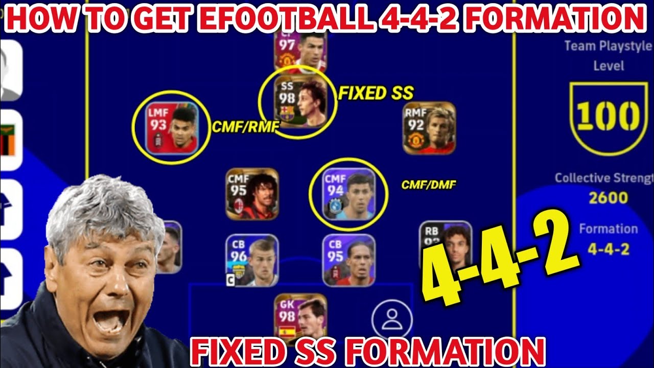 eFootball2023 Unique Formation 4-4-2|How to Get eFootball 442 Formation ...