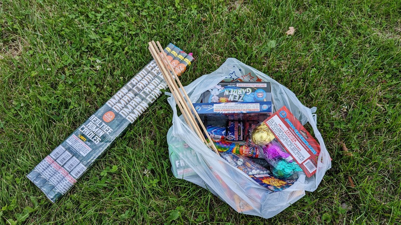 Lighting a Bag FULL of Fireworks! - YouTube
