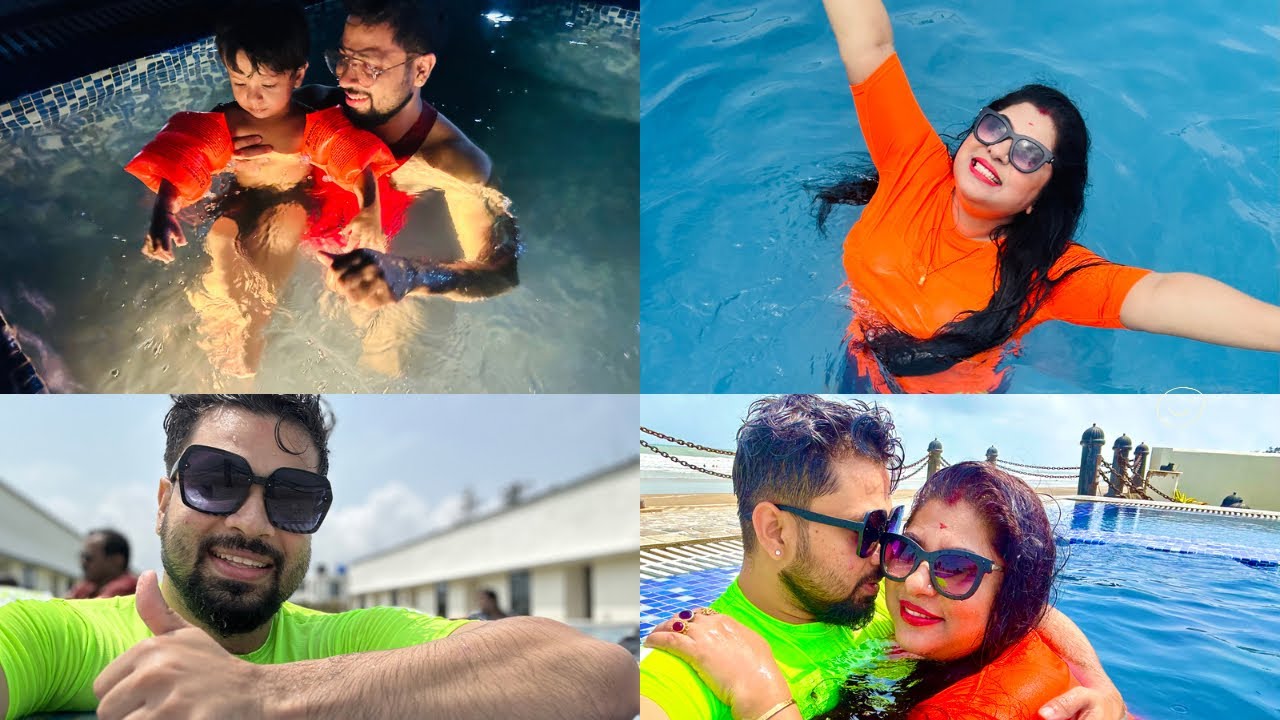 Swimming Pool Masti with Hubby & Son🔥Short trip of Mandarmani 🌊viral ...