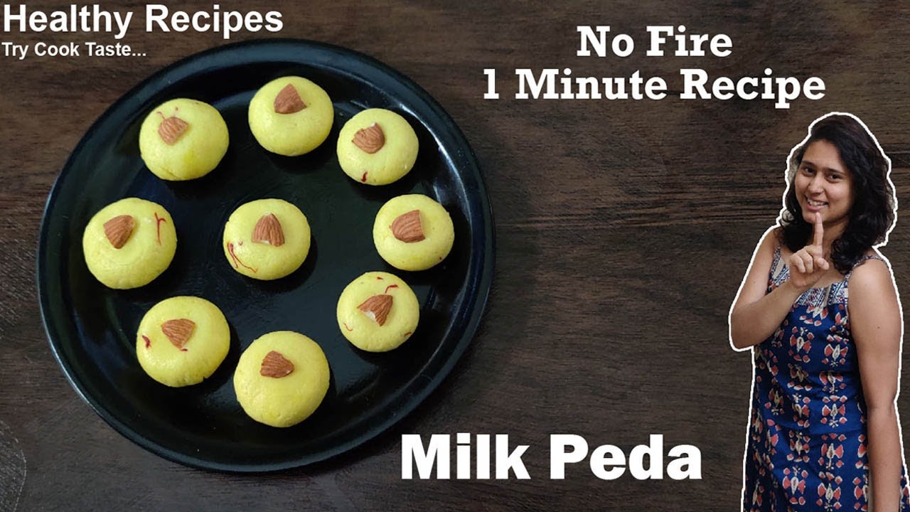 Milk Peda Recipe | Instant Doodh Peda in just 1 Minute | No Fire ...