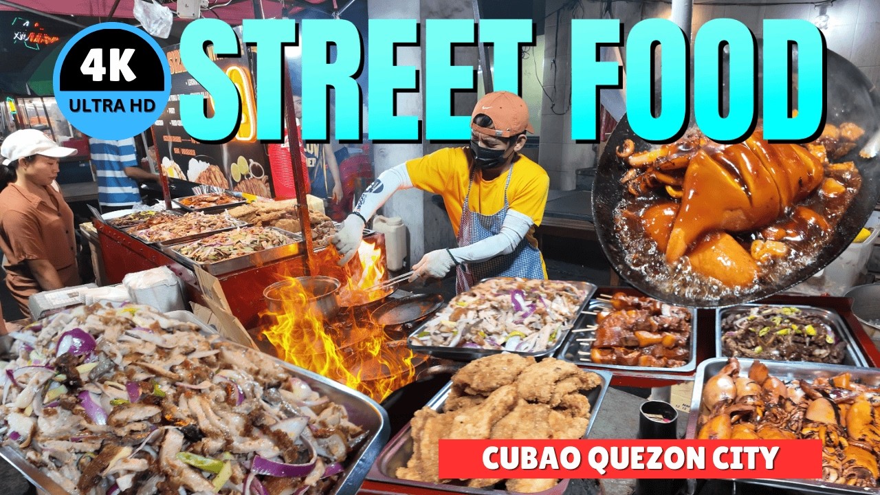 [4K] Ultimate Street Food Night Tour in Cubao | Quezon City [4K] March ...