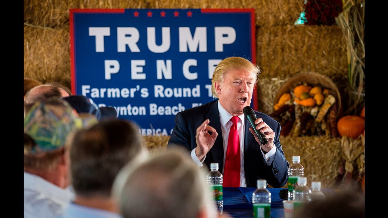 Donald Trump speaks at a roundtable at Bedner Farms - YouTube