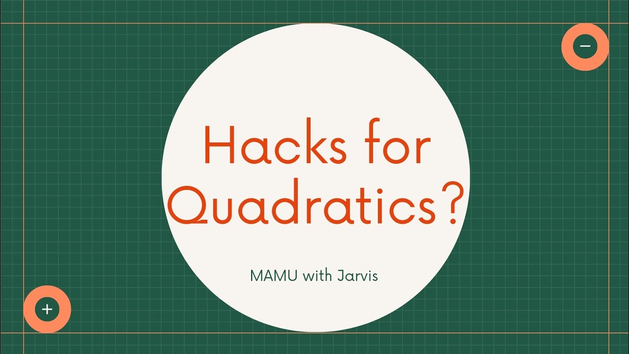 ALGEBRA Quadratic Expressions Pt2 NO SHOW METHOD Grade 9 Js3 - YouTube