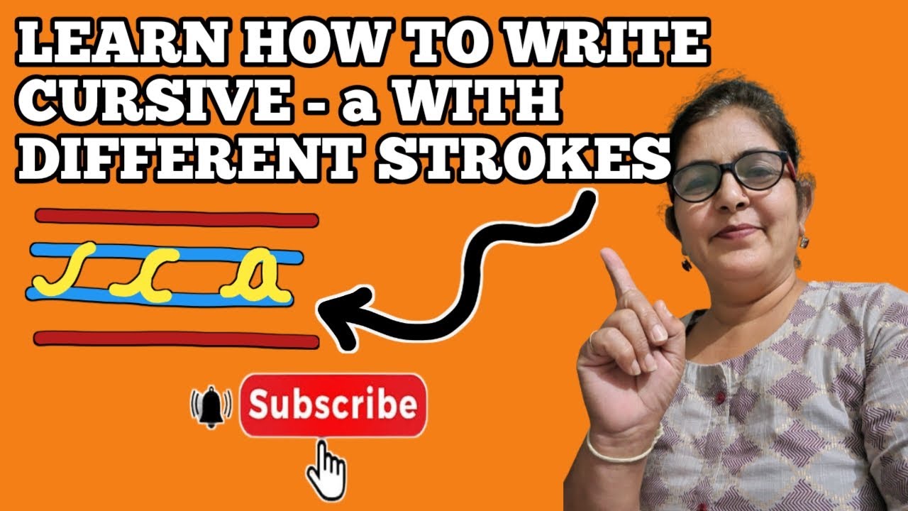 #my first step, Learn How To Write Cursive "a",बच्चों को सिखाएं cursive ...