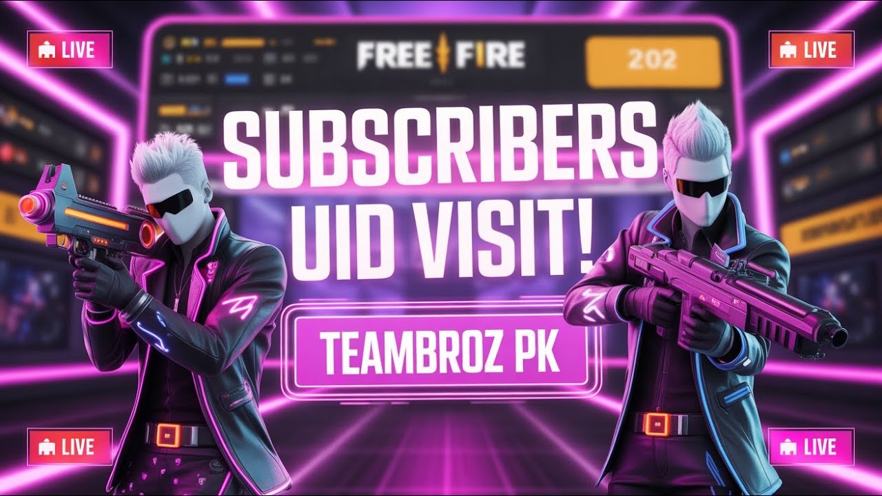 🔥 LIVE FREE FIRE | Random UID Check & Custom Room Challenge 🔥 - YouTube