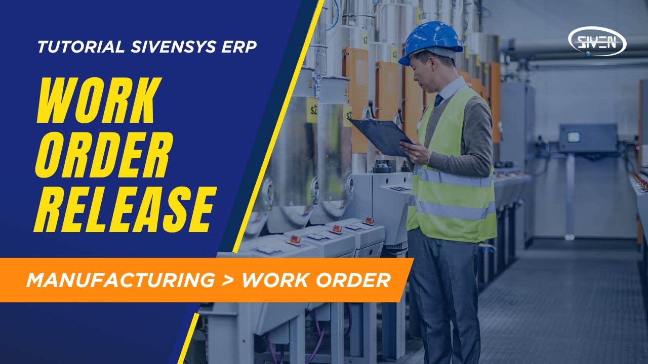 Tutorial Manufacturing - Work Order - Work Order Release - YouTube