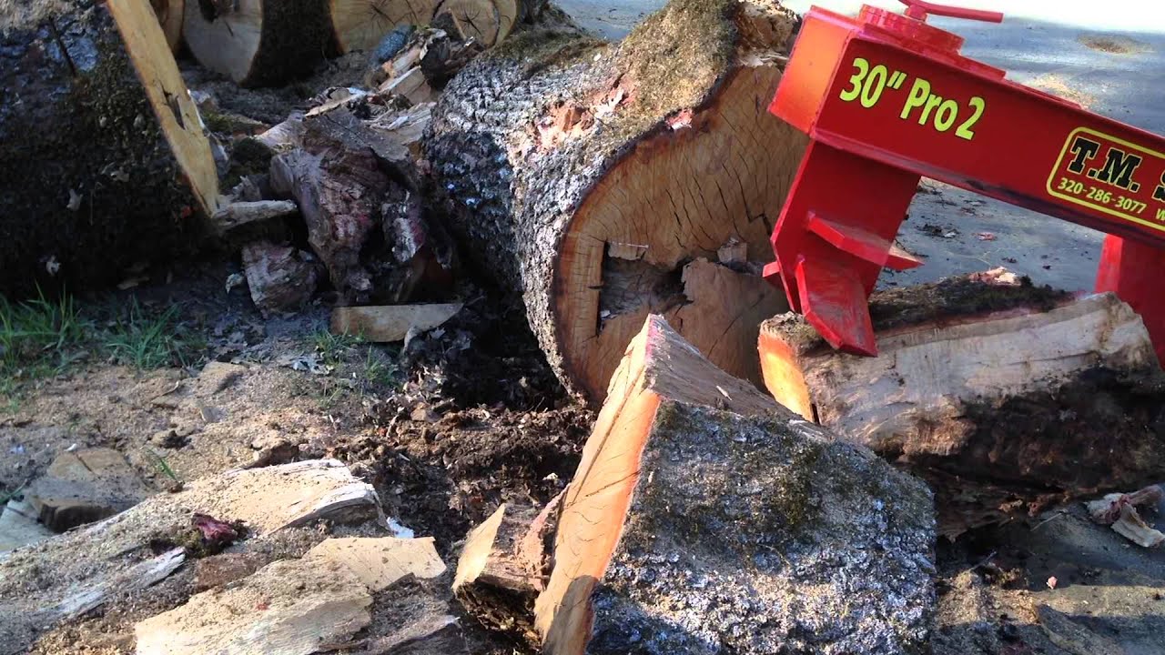 Massive Oak Rounds to Split - YouTube