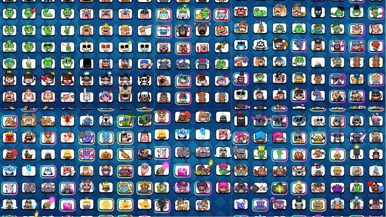 All 277 Emotes in Clash Royale| Los 277 Gestos De Clash Royale - YouTube