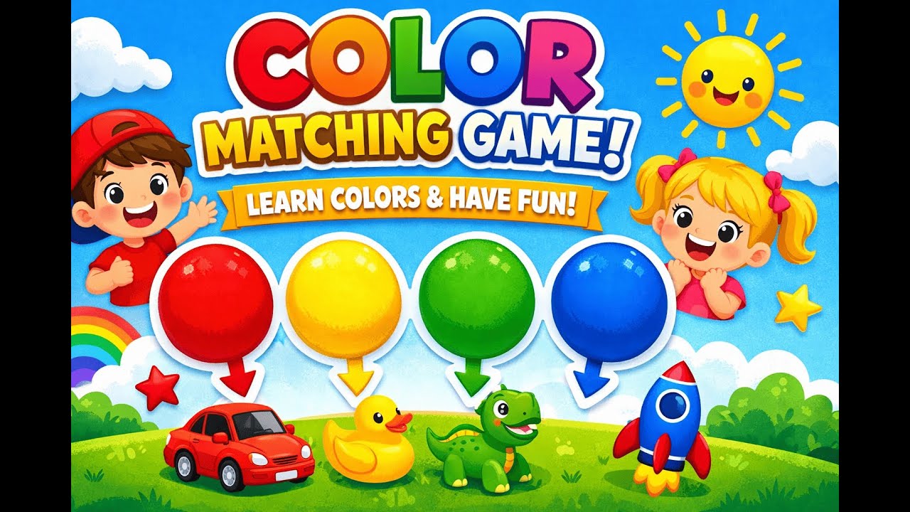 Color Matching Game for Kids | Learn Colors with Fun Objects ...