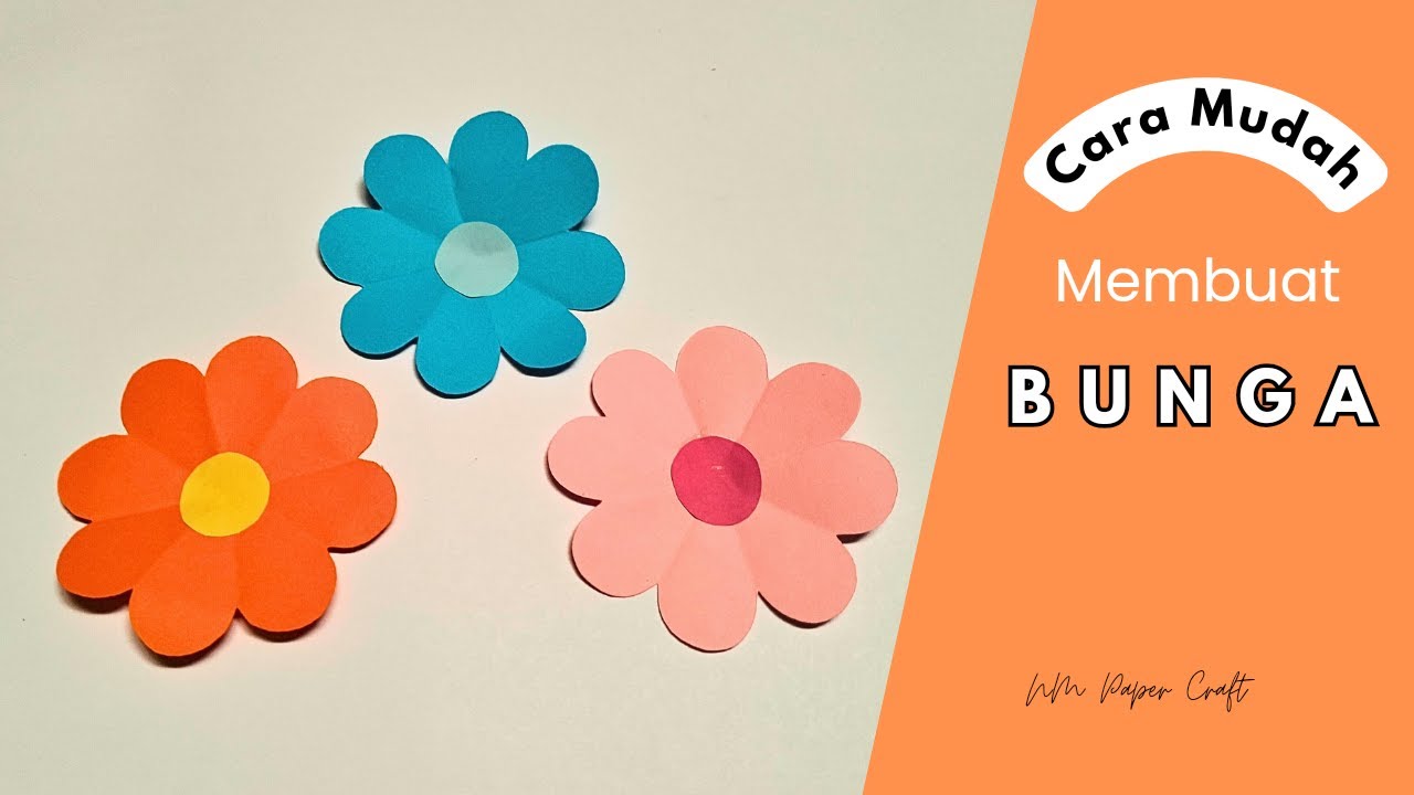 How to make Paper Flowers | Cara Membuat Bunga Dari Kertas Lipat ...