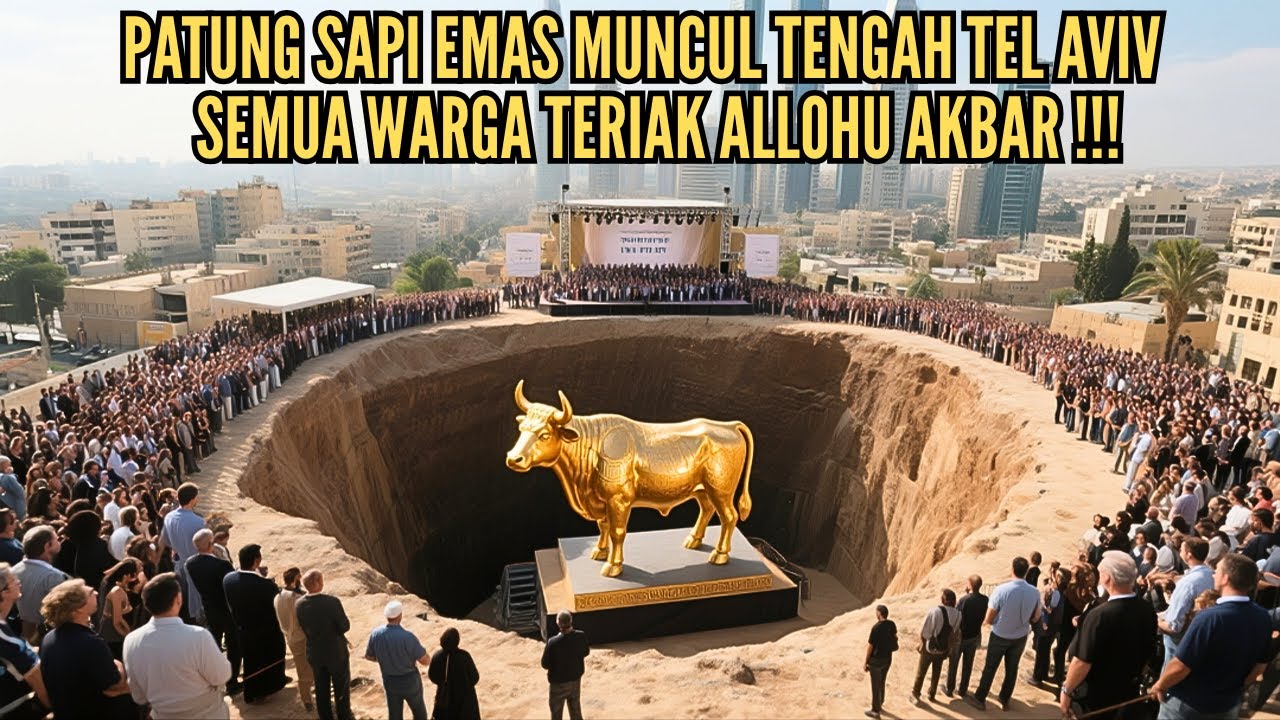 ISRAEL GEMETAR !! PATUNG SAPI EMAS RAKSASA MUNCUL DARI PERUT BUMI DI ...