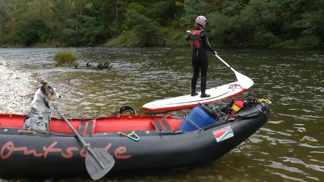 Paddeln im legendären OUTSIDE-Kanadier von Grabner u a - YouTube