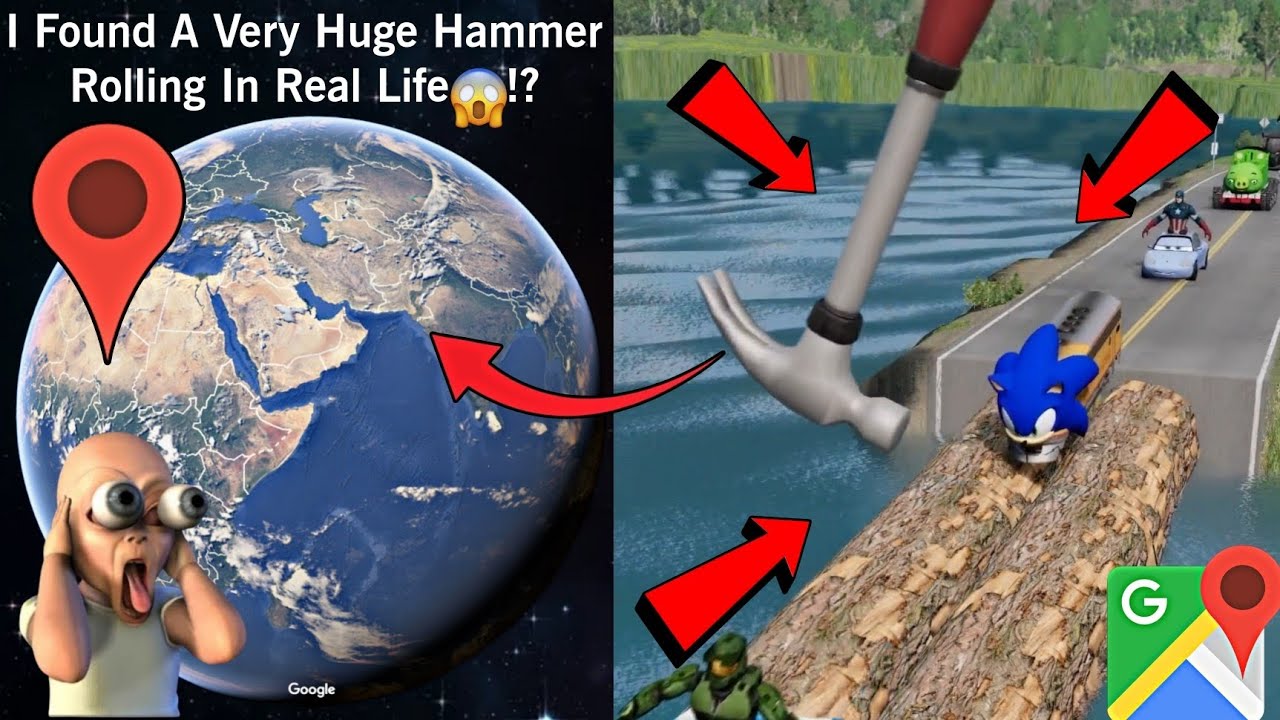 😶‍🌫️😰I Found A Very Huge Rolling Hammer In Google Earth!? #trending # ...