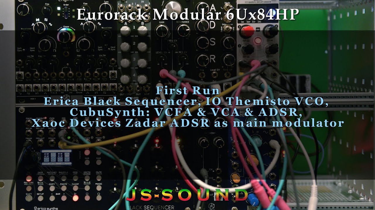 Eurorack Modular 6Ux84HP first Run Erica Black Sequencer, CubuSynth Modules, Themisto VCO, Zadar ...