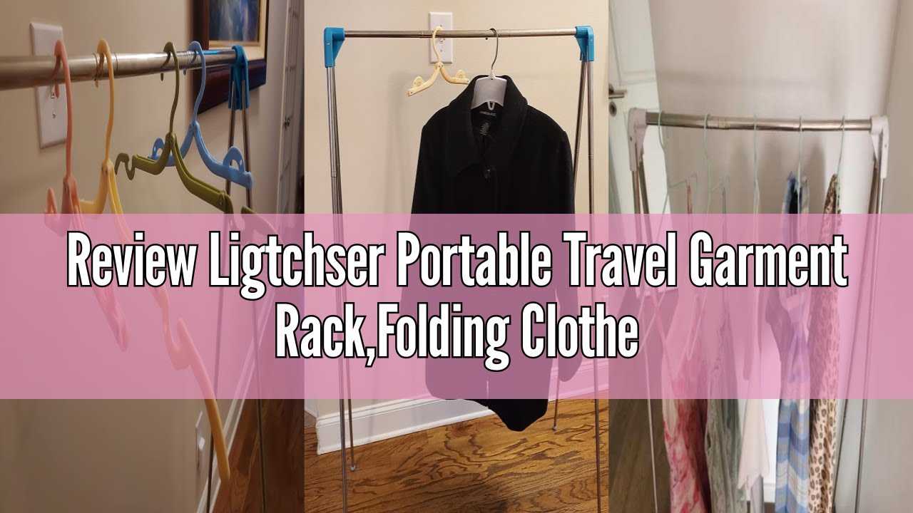 Review Ligtchser Portable Travel Garment Rack,Folding Clothes Rack for ...