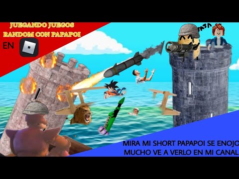 JUGANDO JUEGOS RANDOM EN ROBLOX CON PAPAPOI - YouTube