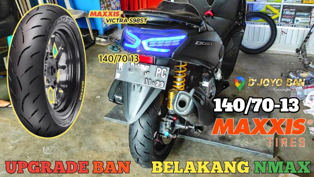 Review BAN belakang Nmax pake ukuran 140/70-13 | Maxxis Victra - YouTube