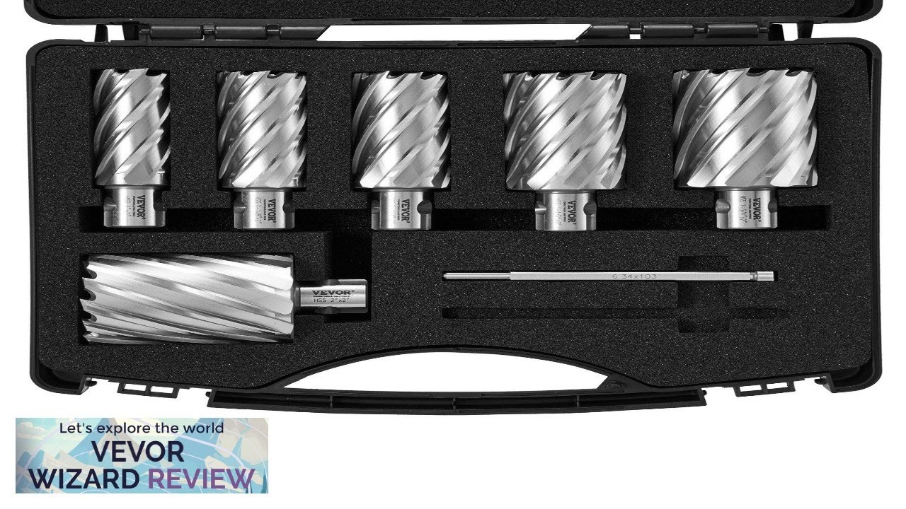 VEVOR Annular Cutter Set 6 pcs Universal Shank Mag Drill Bits 1" Review ...