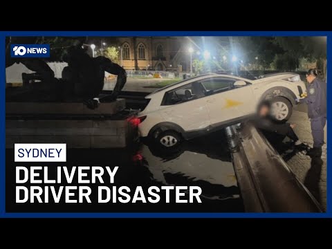 Food Delivery Driver Crashes Into Sydney’s Hyde Park Fountain | 10 News