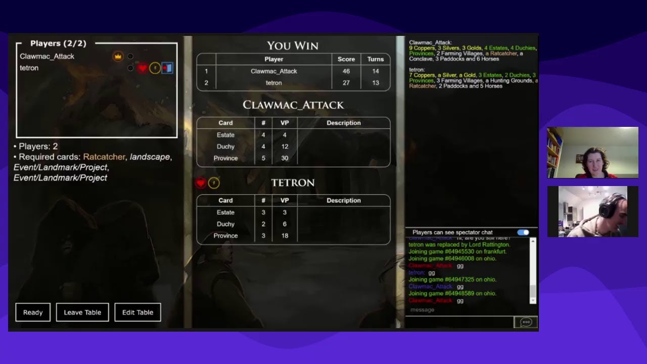 Ratcatcher: Clawmac_Attack v tetron (screen share starts at 2m 30s ...