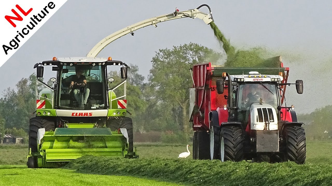 Grass silage - Claas Jaguar 940 + Fendt 930 + Steyr CVT 6185 - Gras ...