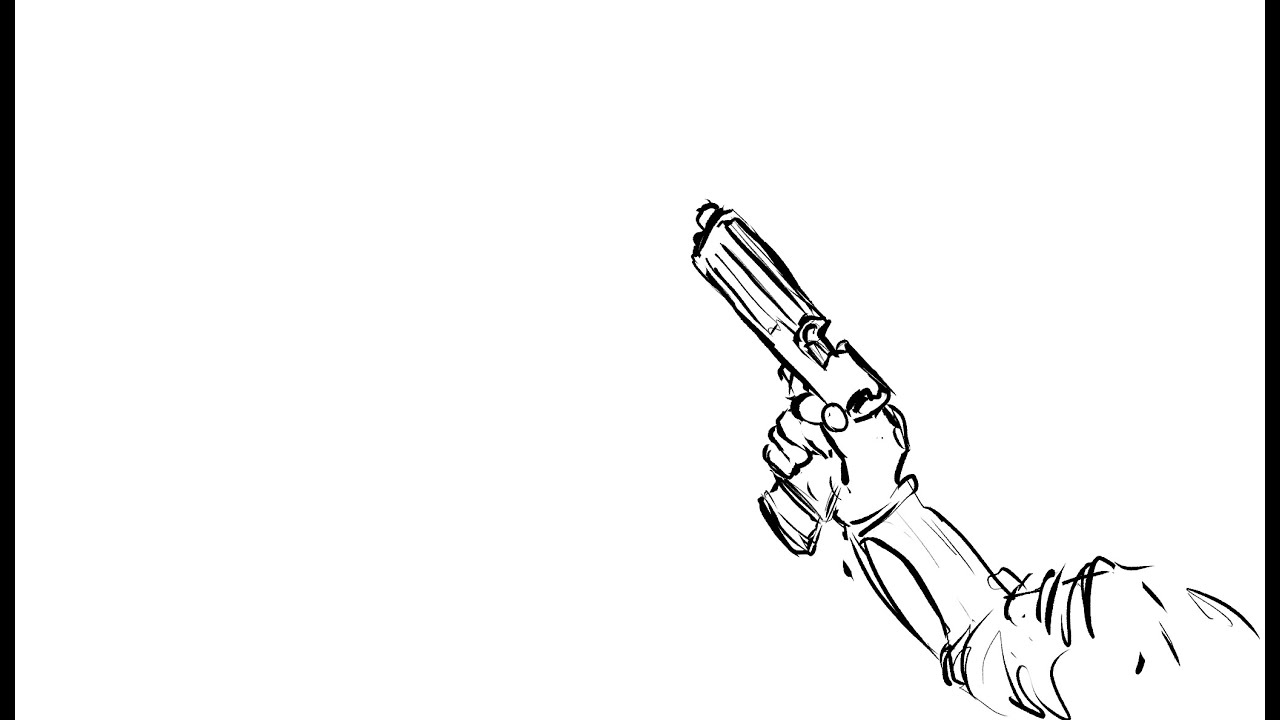 First Person 2D Animation - Handgun Reload and Fire - YouTube