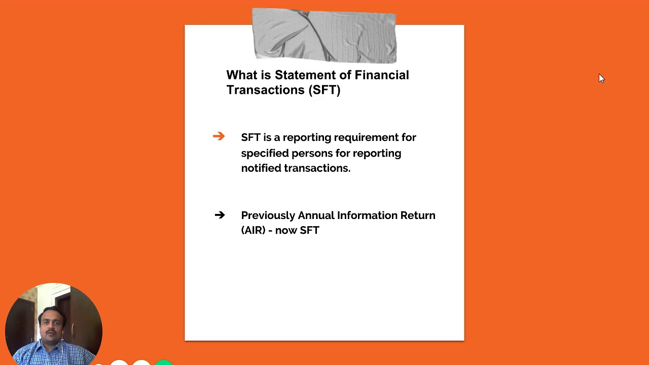 Statement of Financial Transactions (SFT) - YouTube