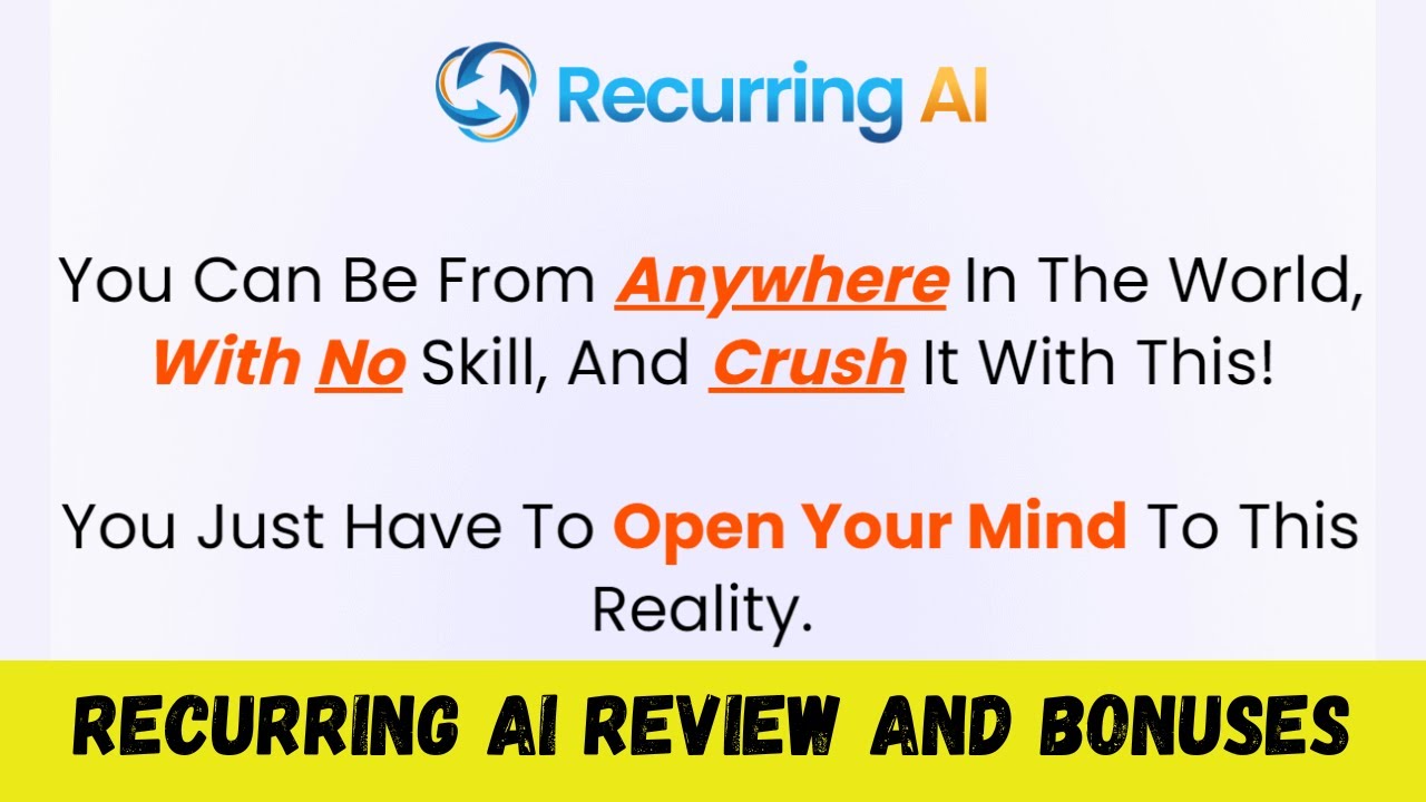 Recurring AI Review + BONUS OFFER ! Recurring ai reviews and bonuses ...
