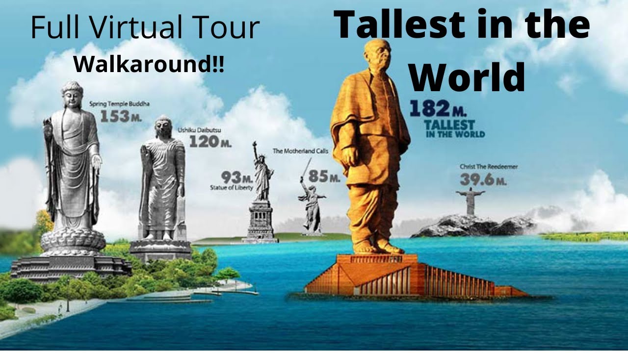 "Statue Of Unity" Full Virtual Tour. Walkaround!! Flower Valley! Cactus ...
