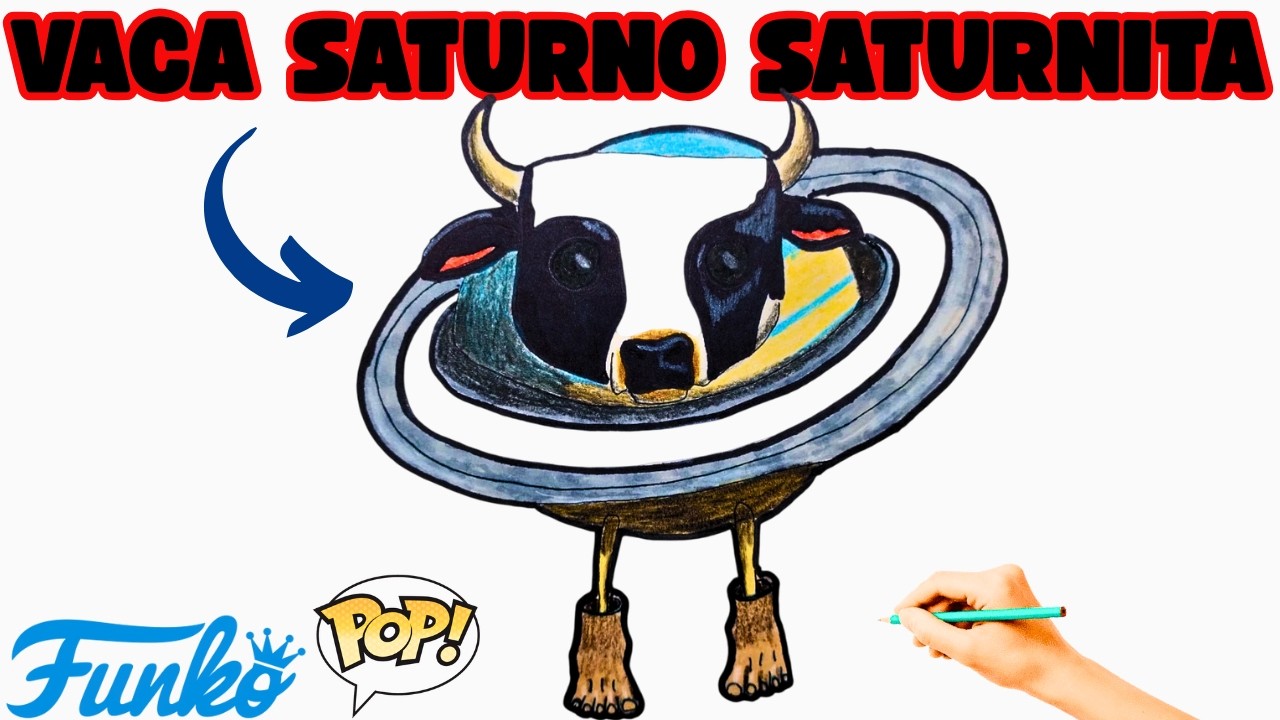 Como DIBUJAR la VACA SATURNO SATURNITA Funko Pop de la BRAINROT / How ...
