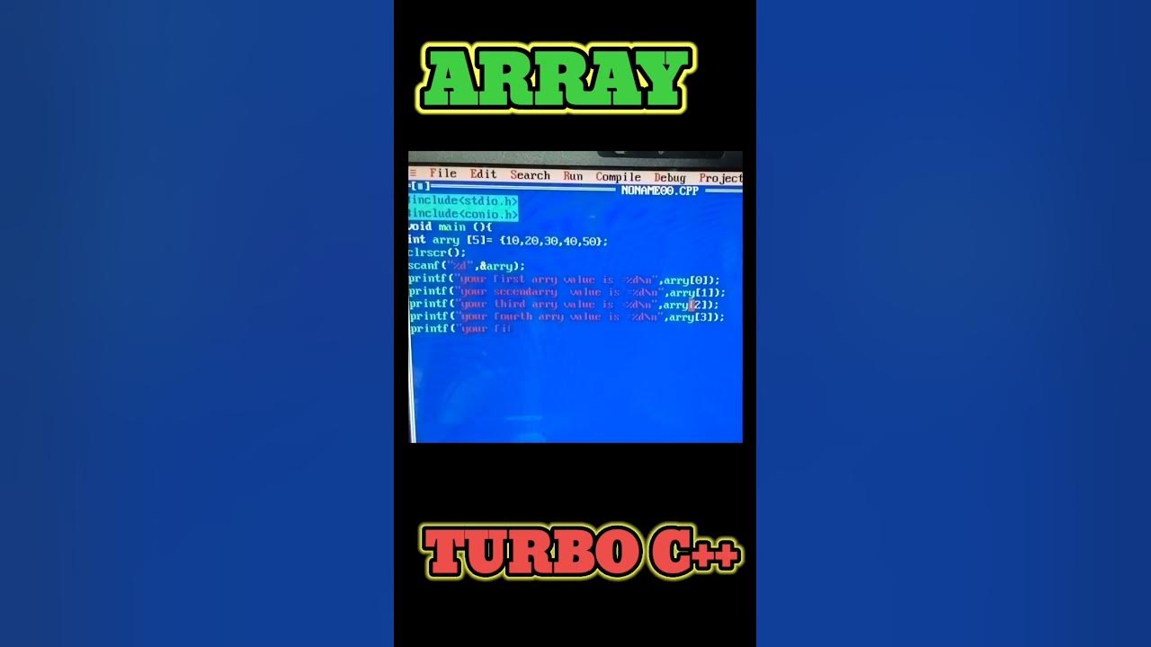 Array C Language Arrays C Programming Array Turbo C Snow