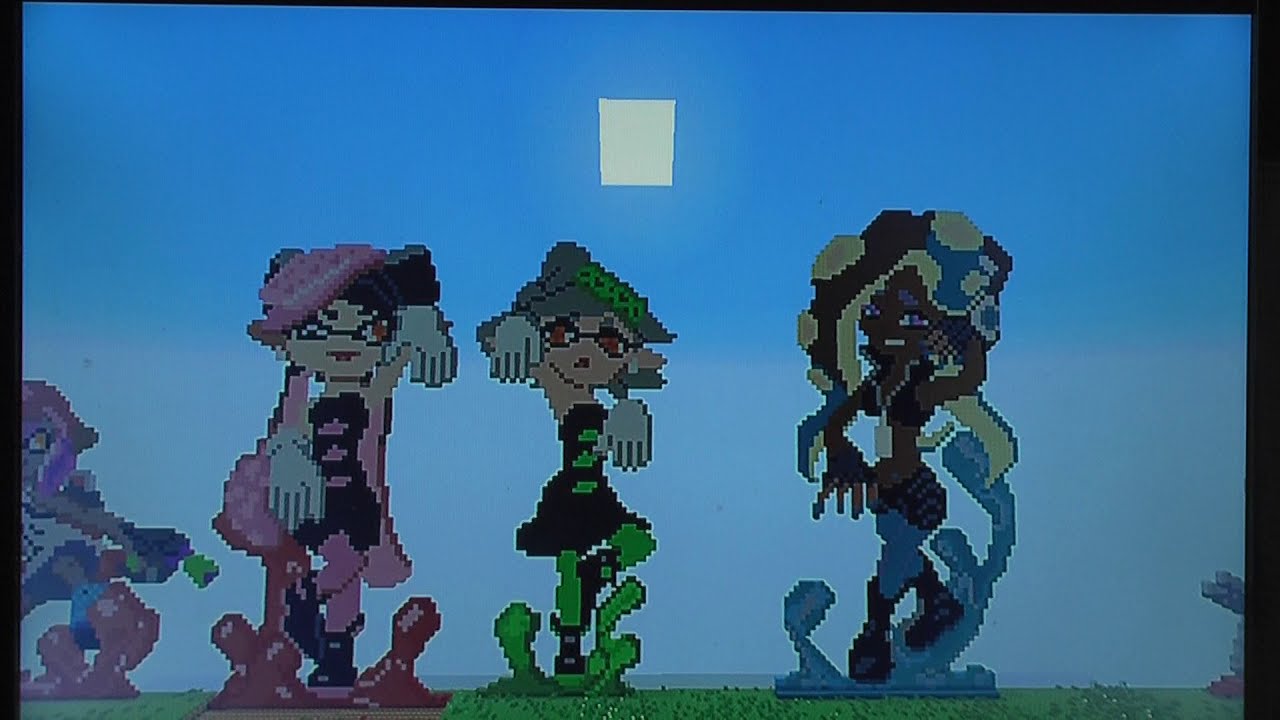 Tutoriel Pixel art Amiibos Splatoon bientôt dans Minecraft. - YouTube