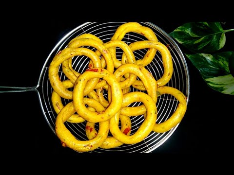 মাত্র ১০ মিনিটে তৈরি চালের গুড়ার রিং চিপস | Crispy Ring Chips |How To ...