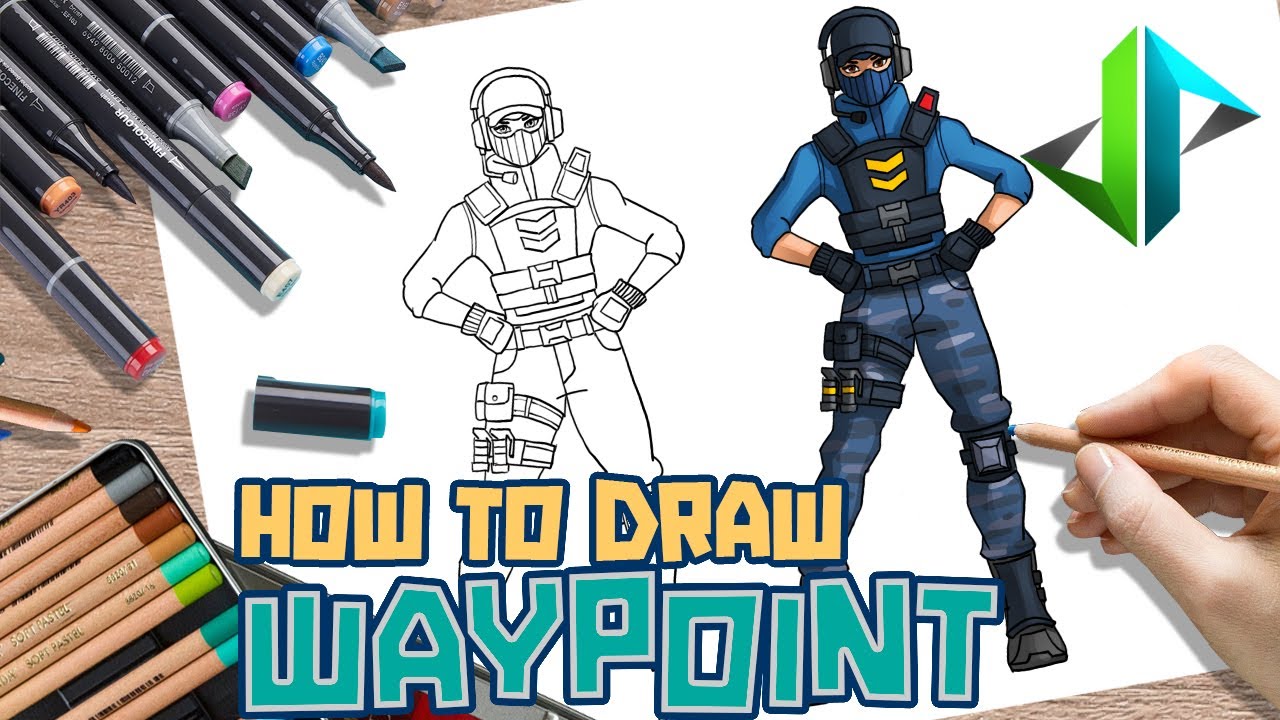 [DRAWPEDIA] HOW TO DRAW WAYPOINT SKIN from FORTNITE - STEP BY STEP ...