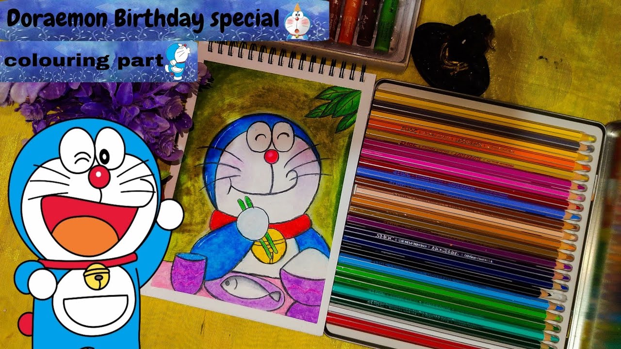 how to make a drawing of Doraemon 😍 🪸 | step by step ‎@shweta_art22 ...